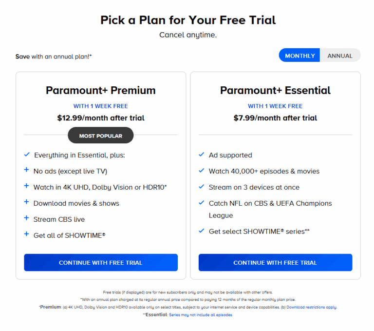 Paramount Plus Prices (2025 Guide) - GadgetMates