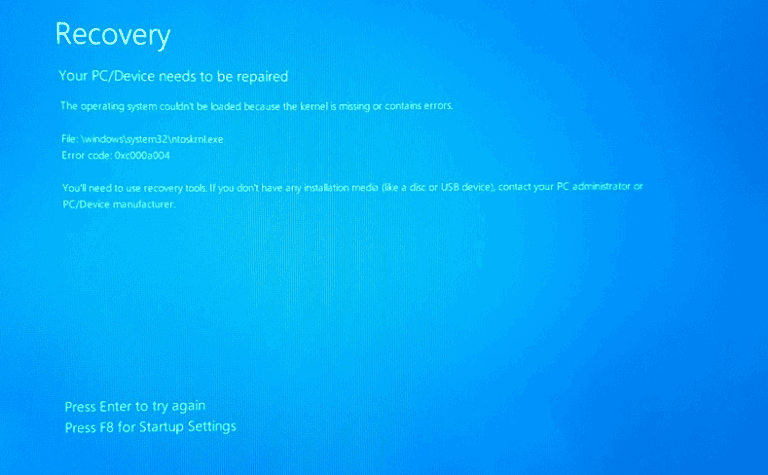 The Operating System Couldnt Be Loaded Kernel Missing Or Contains Errors Gadgetmates